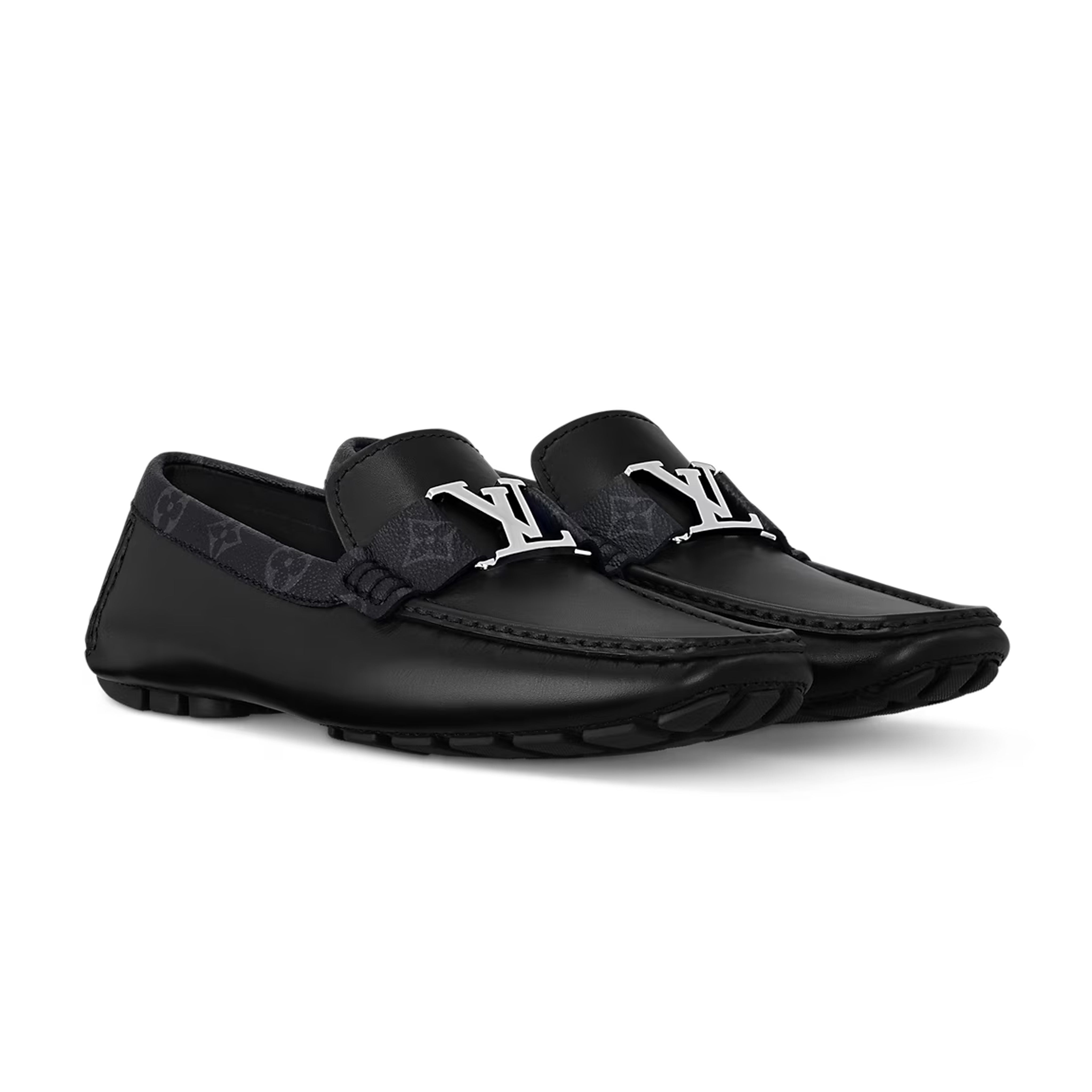 Monte Carlo Moccasins Calf Leather And Monogram Canvas Out Line