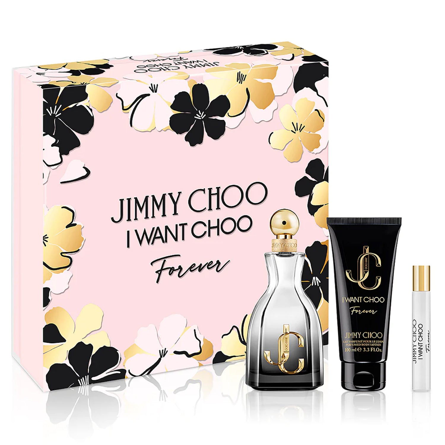 JIMMY CHOO I WANT CHOO FOREVER 3S SET (EDP 100ML +7.5ML EDP+100ML B/L)